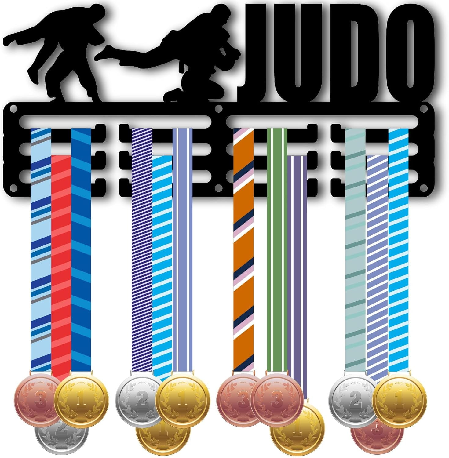 Judo Medal Hanger Award Holder Display Lanyard Ribbon Hanging Rack 3 ...