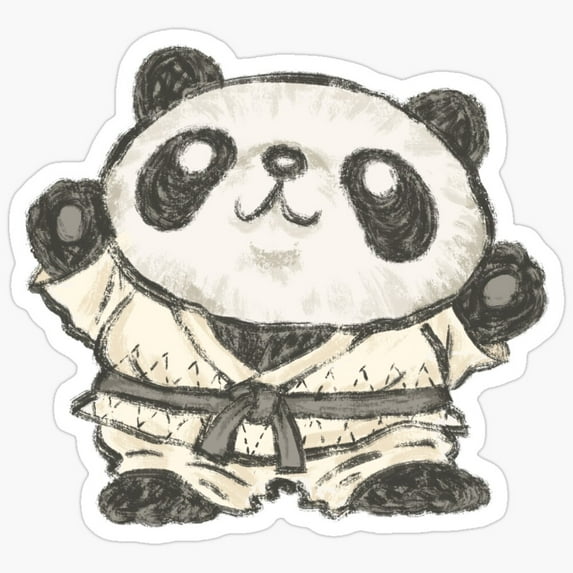 Judo Panda Sticker Phone Decal Water Bottle Stickers Car Decals, Laptop ...