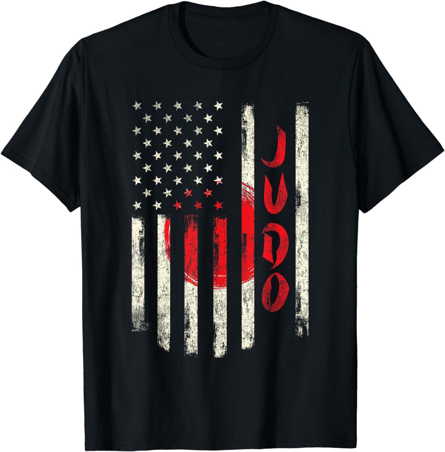 Judo - USA American Japan Flag Judoka Japanese Martial Arts T-Shirt ...