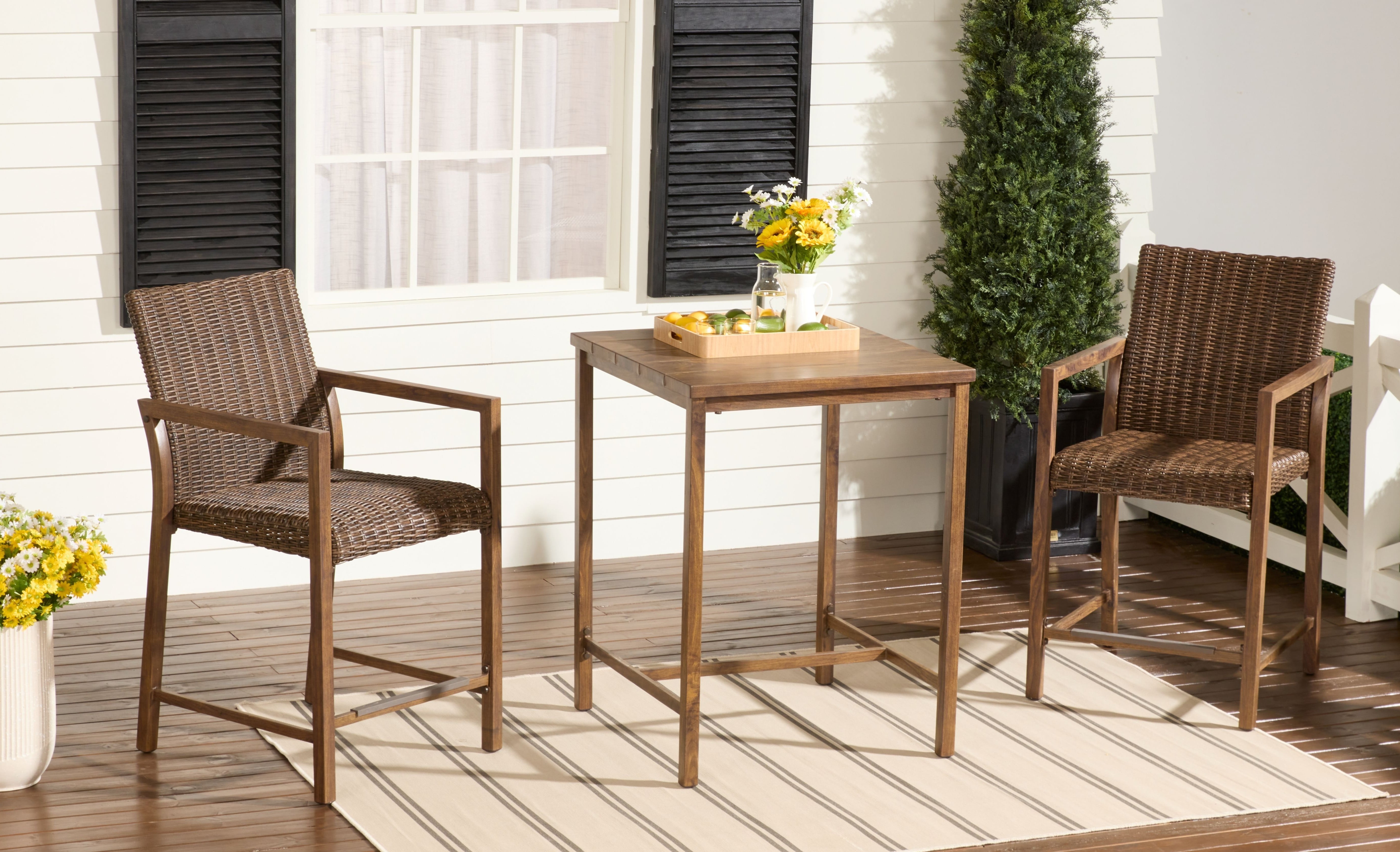 Outdoor Bar Height Bistro Sets in Bistro Sets - Walmart.com