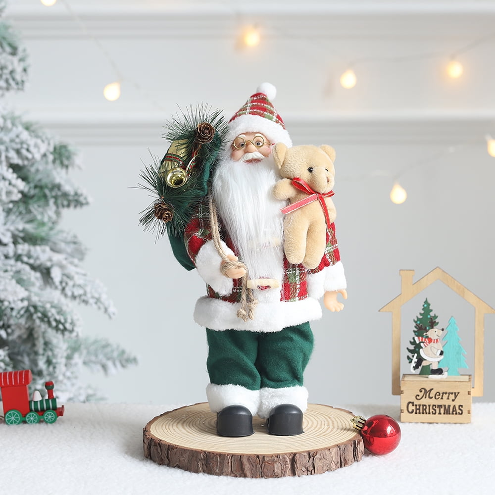 Judy 30cm Standing Santa Claus Doll - Christmas Window Decor Ornament ...