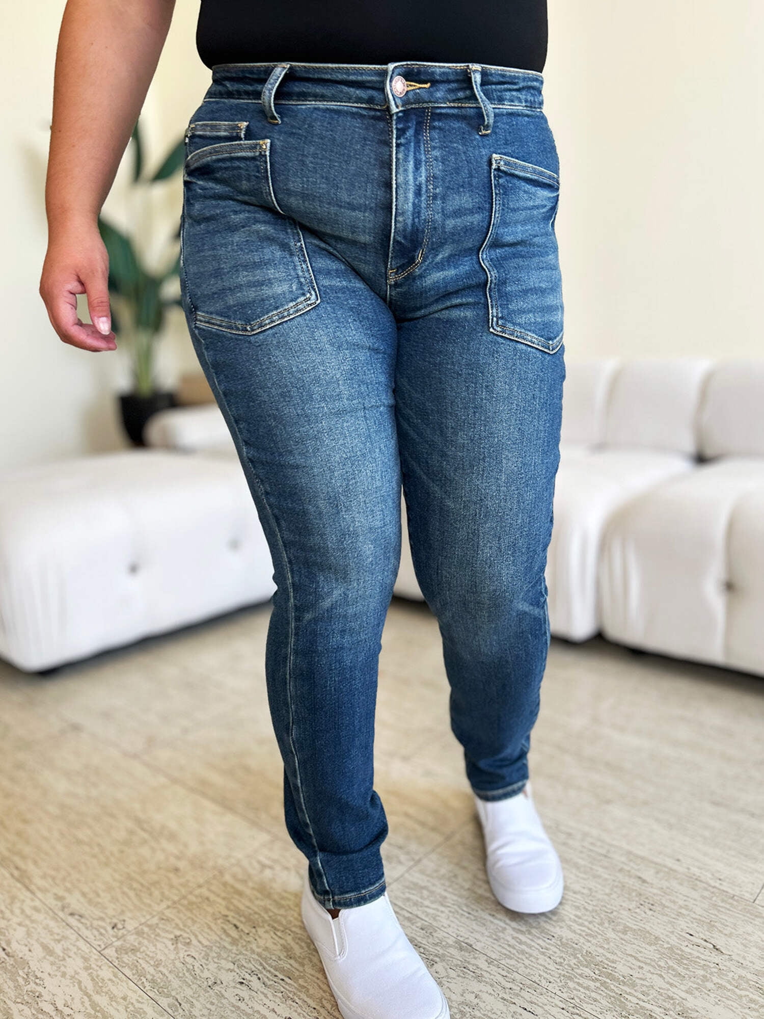 Judy Blue Full Size High Waist Skinny Jeans - 88687TD - Walmart.com