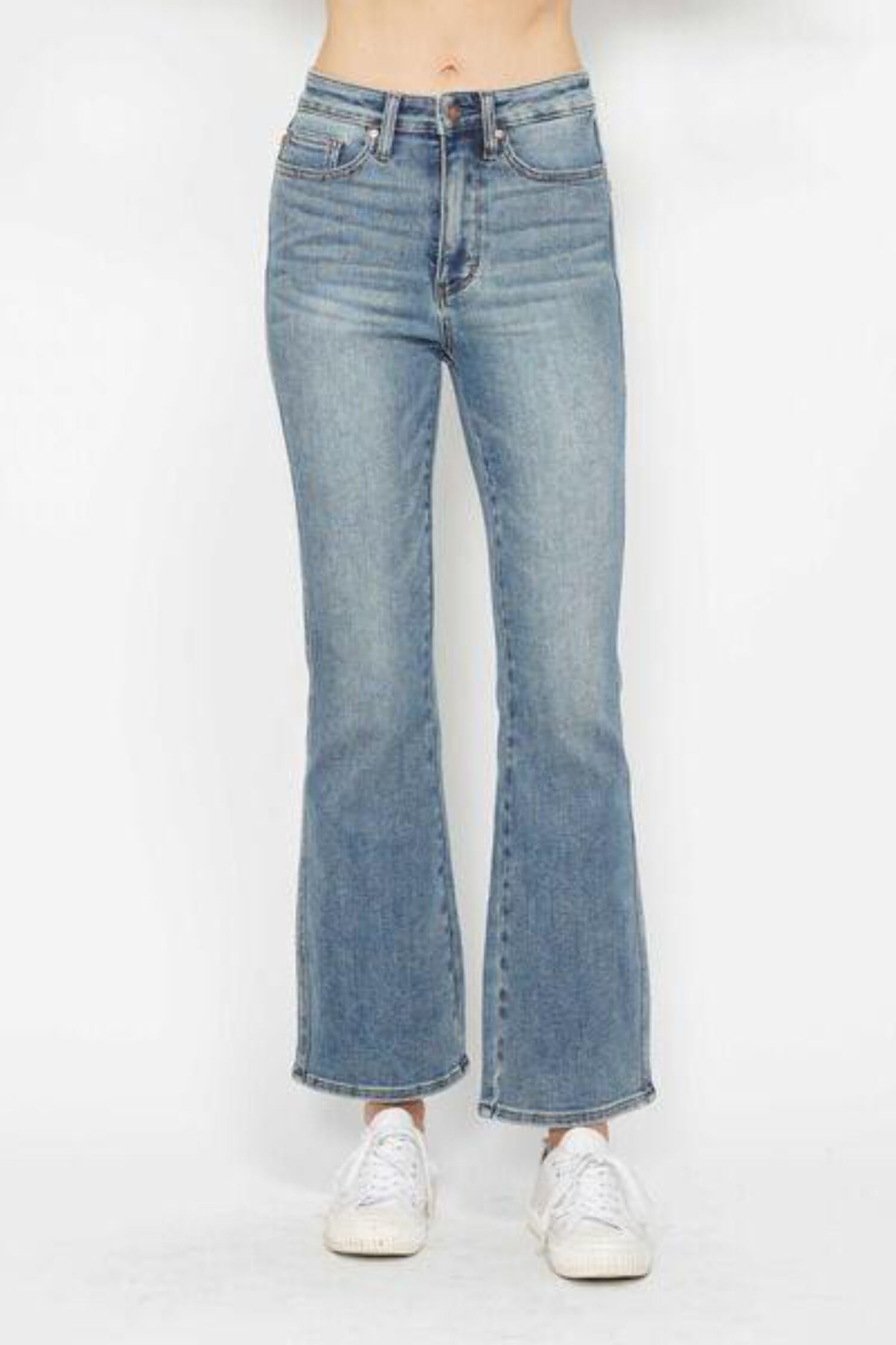 Judy Blue Full Size Tummy Control Back Embroidered Pocketed Bootcut ...