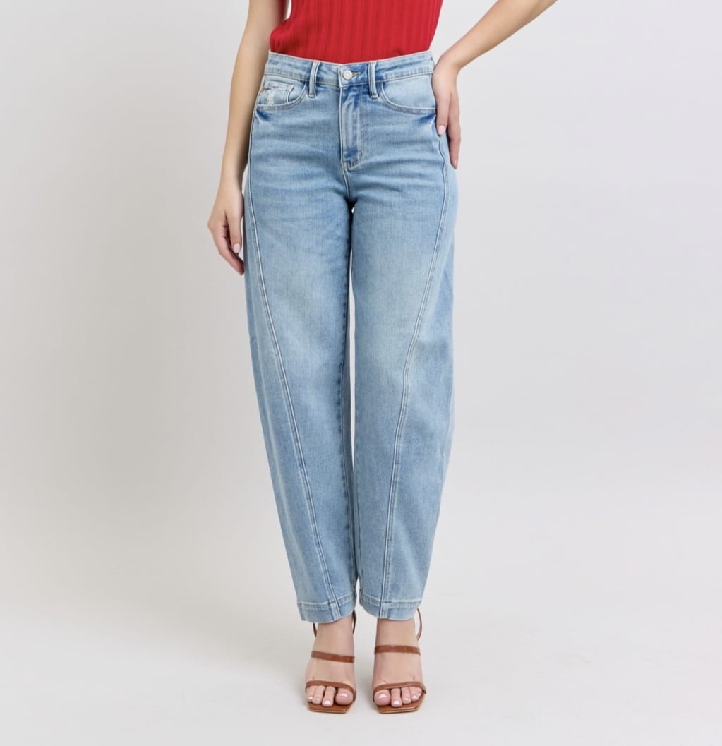 Judy Blue High Waist Barrel Leg Jeans (32) - Walmart.com