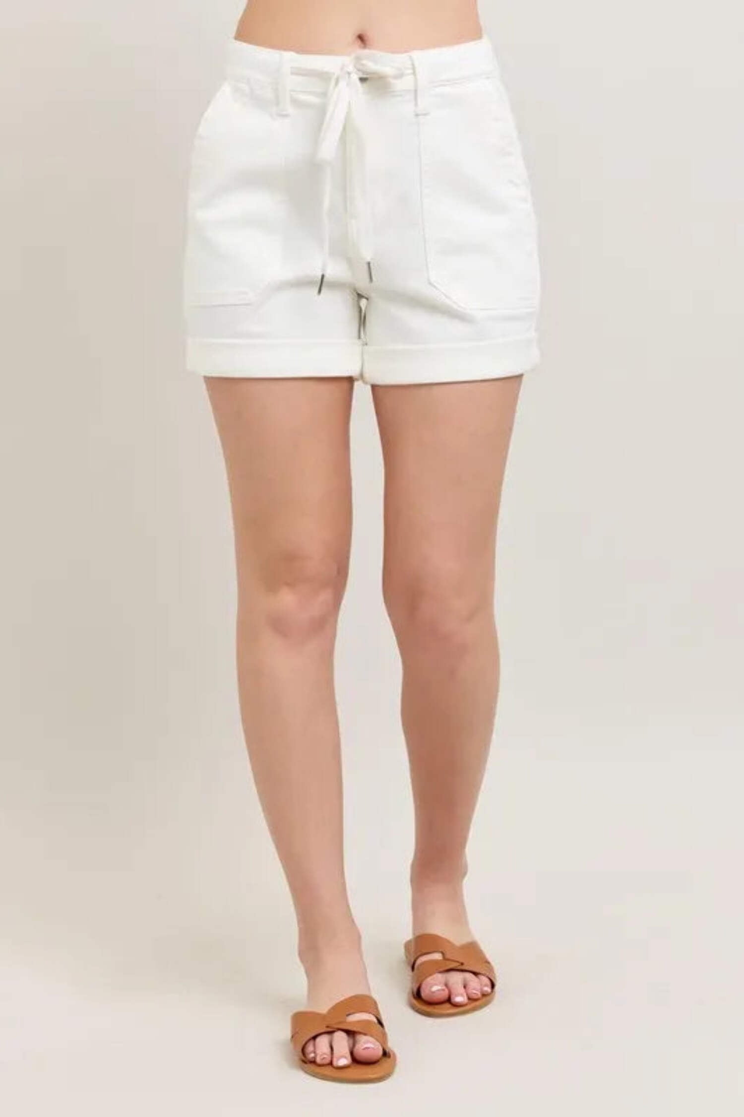 Judy Blue High Waist Cuff Denim Shorts - Walmart.com