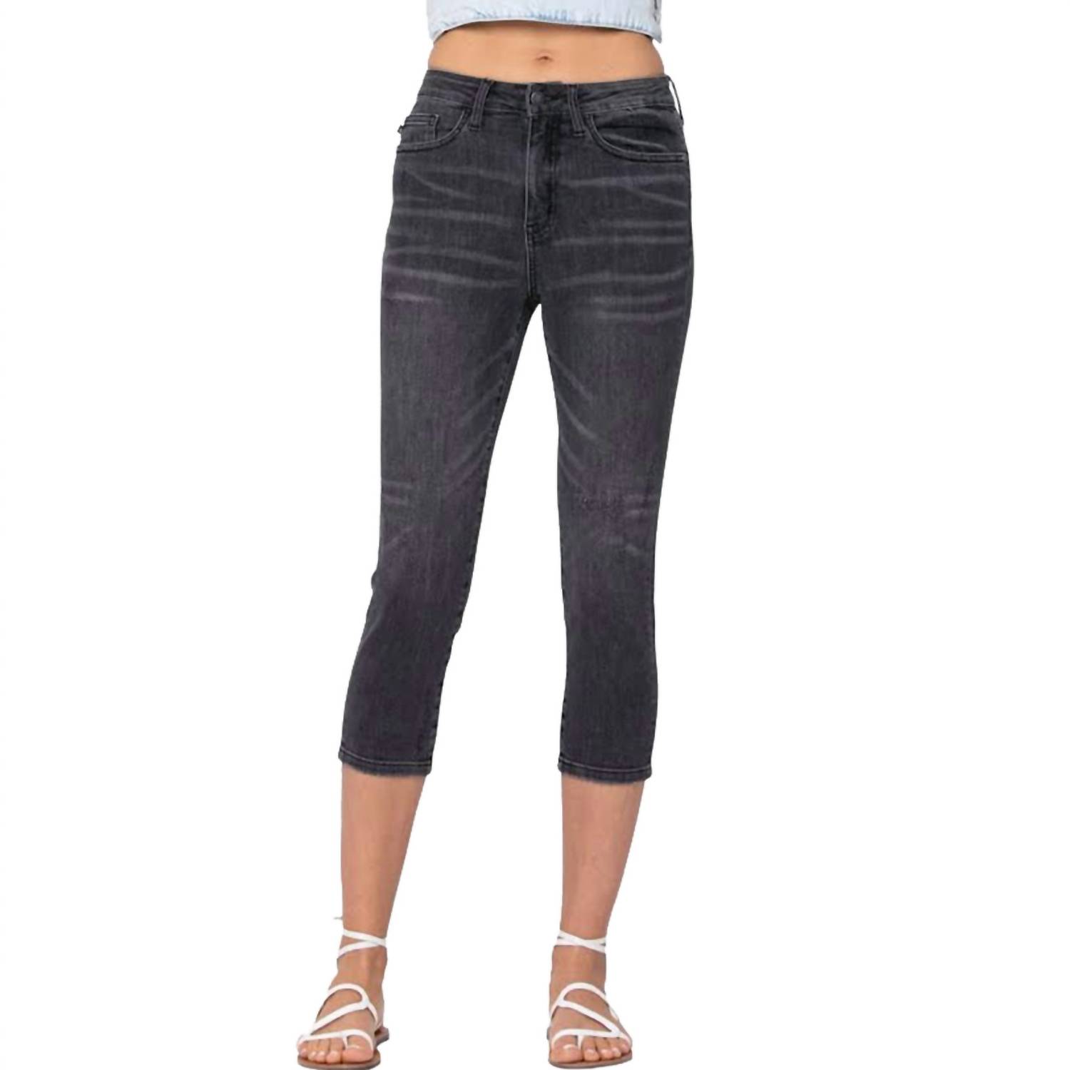 Judy Blue High Waist Skinny Capri - Walmart.com