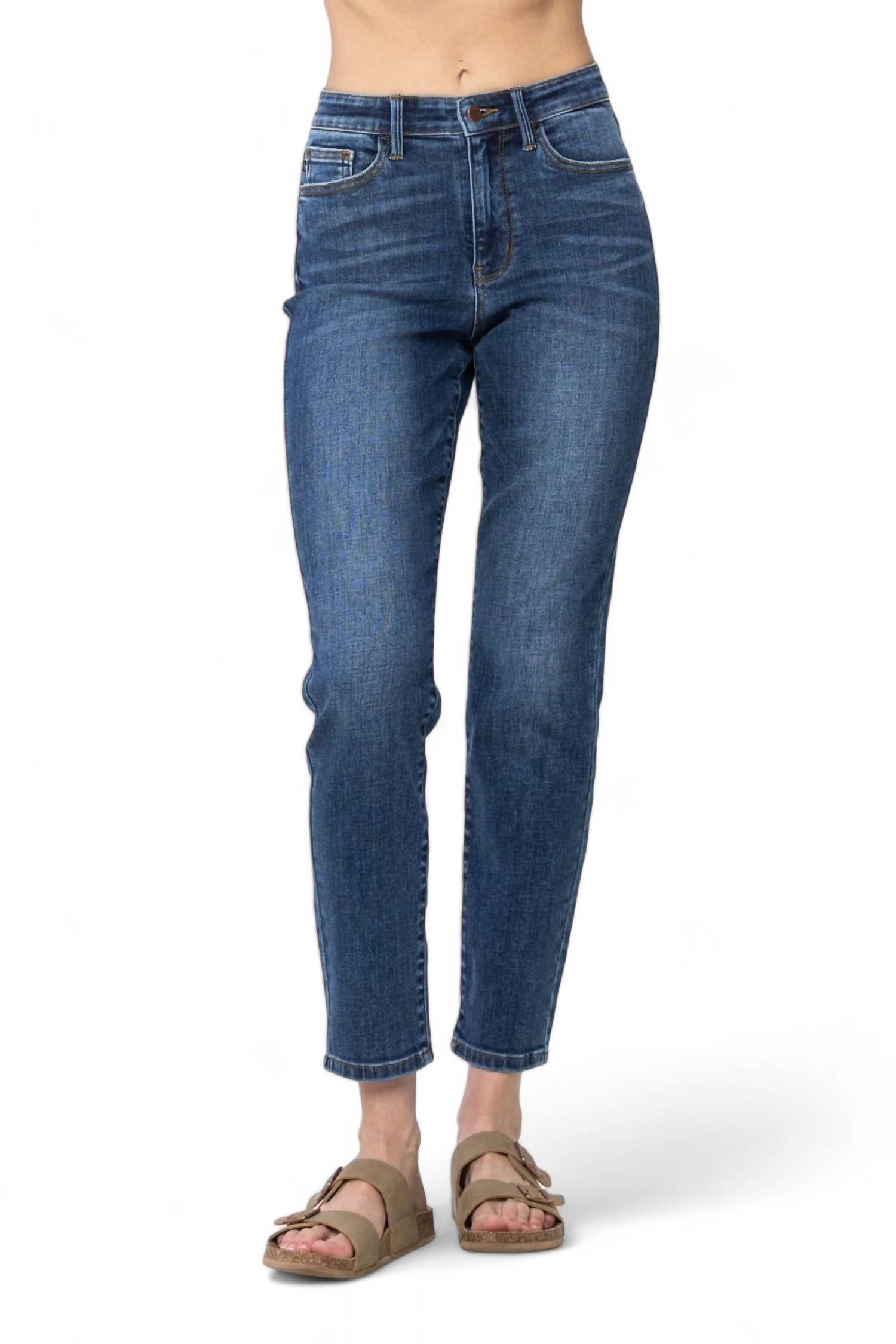 Judy Blue High Waist Whiskered Slim Fit Jean - Regular/curvy - Walmart.com