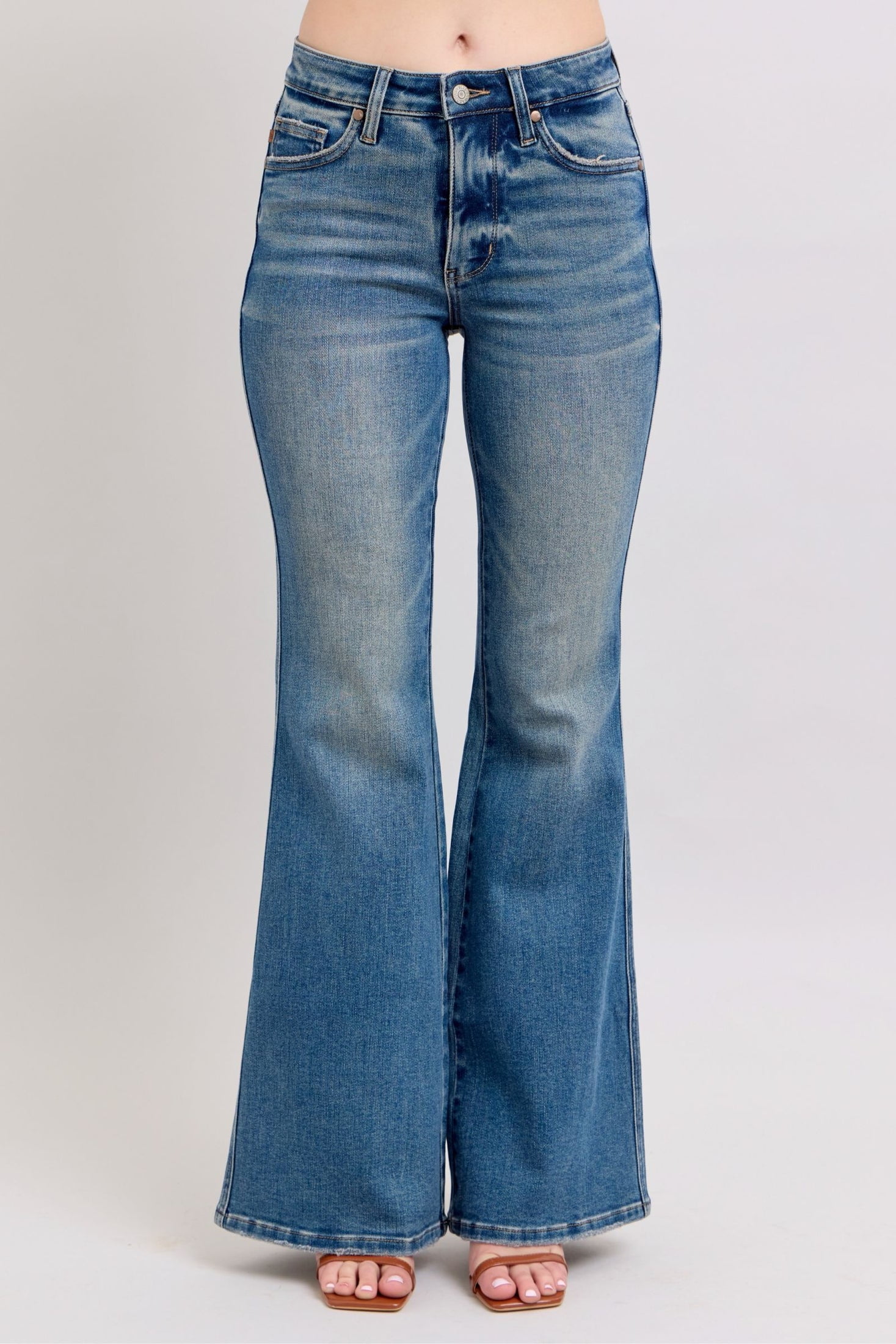 Judy Blue MR Tummy Control Vintage Wash Jeans - Walmart.com