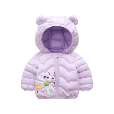 Juebong Toddler Kids Baby Girls Fashion Cute Cartoon Butterfly Pattern Windproof Rain Jacket ...