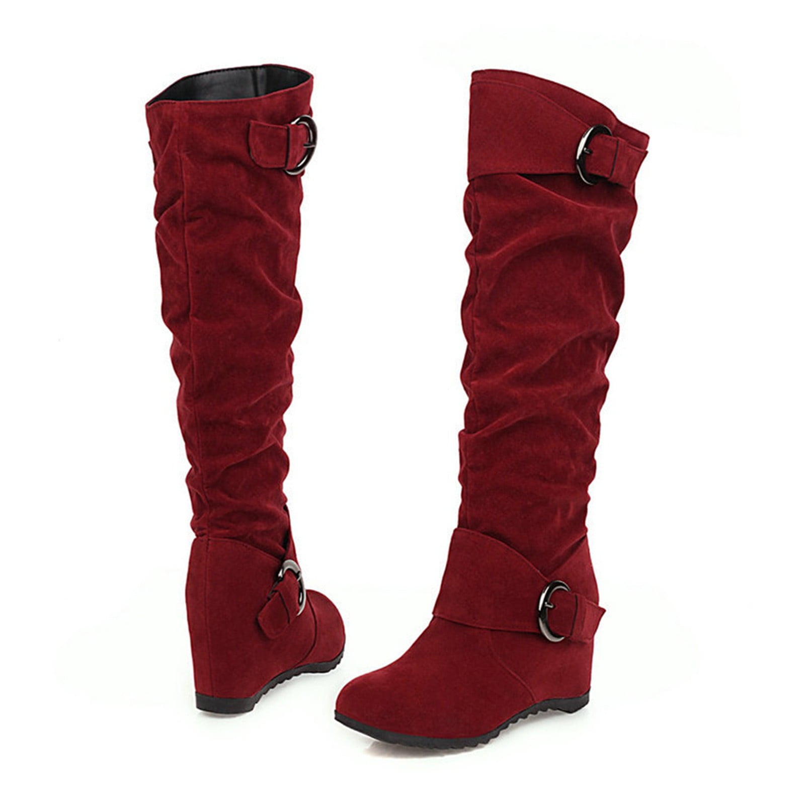 Juebong Christmas Deals Women's Wedge Heel Boosters High Heels Casual ...