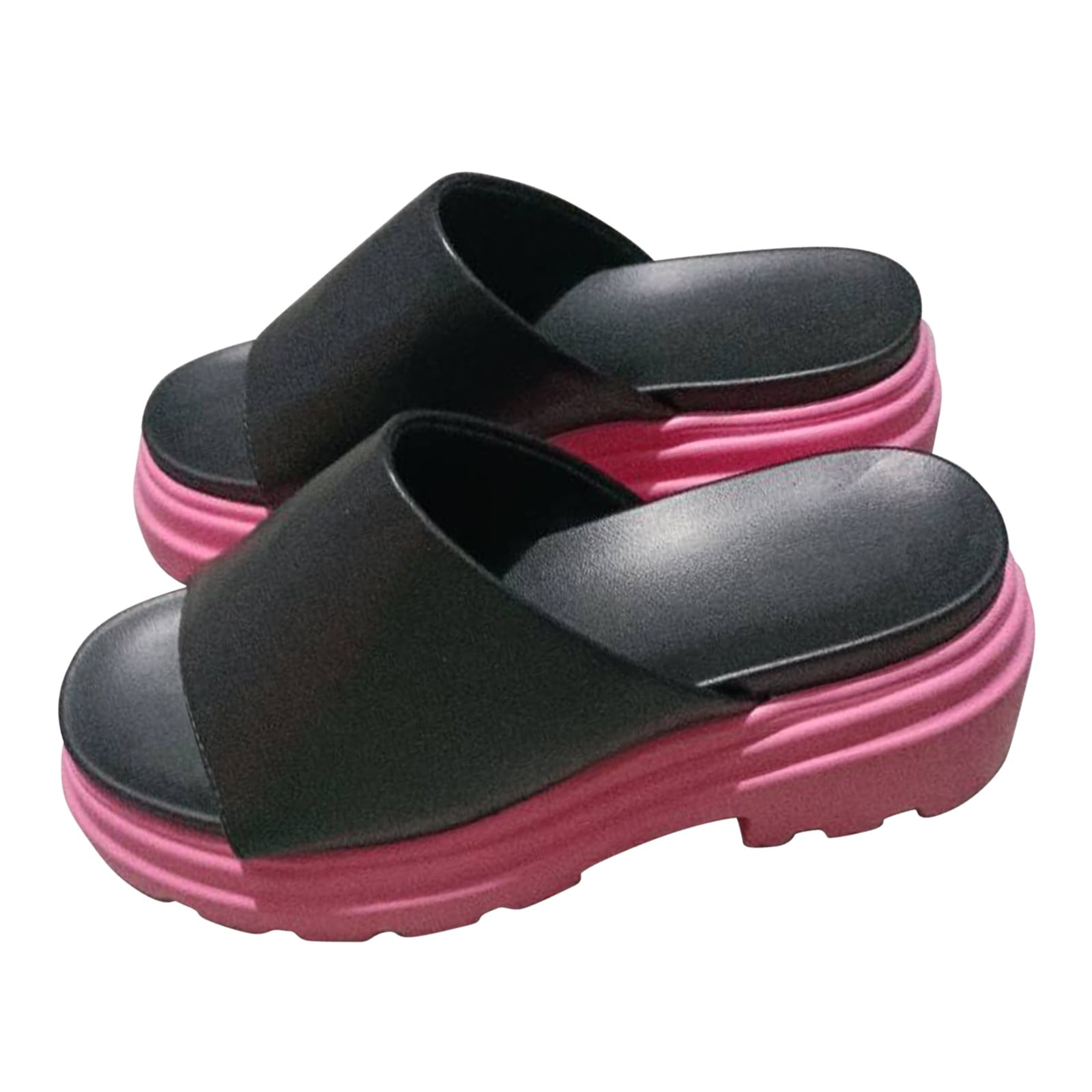 Juebong Platform Slide Sandal for Womens Slip On Wedge Slides Sandals ...