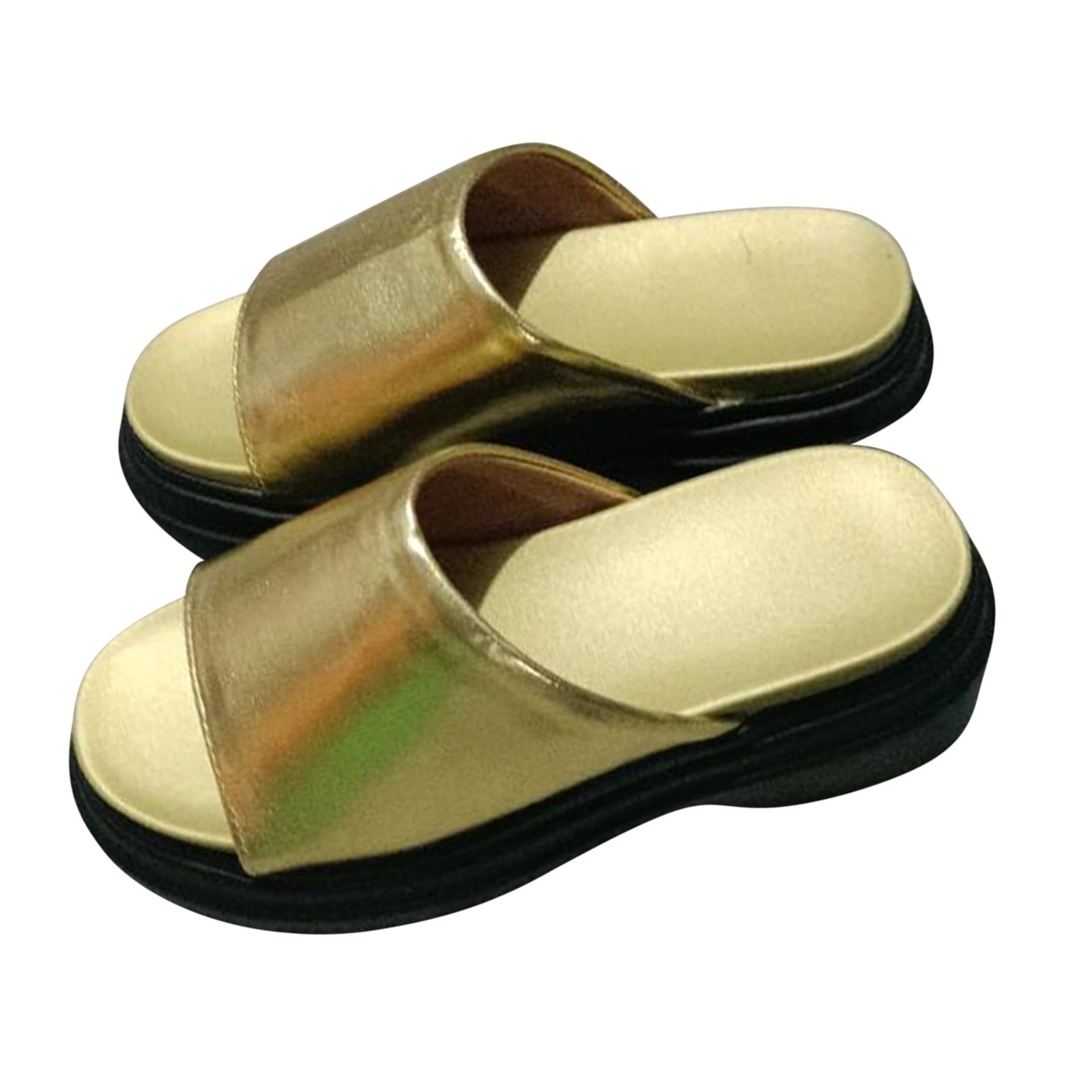 Juebong Platform Slide Sandal for Womens Slip On Wedge Slides Sandals ...
