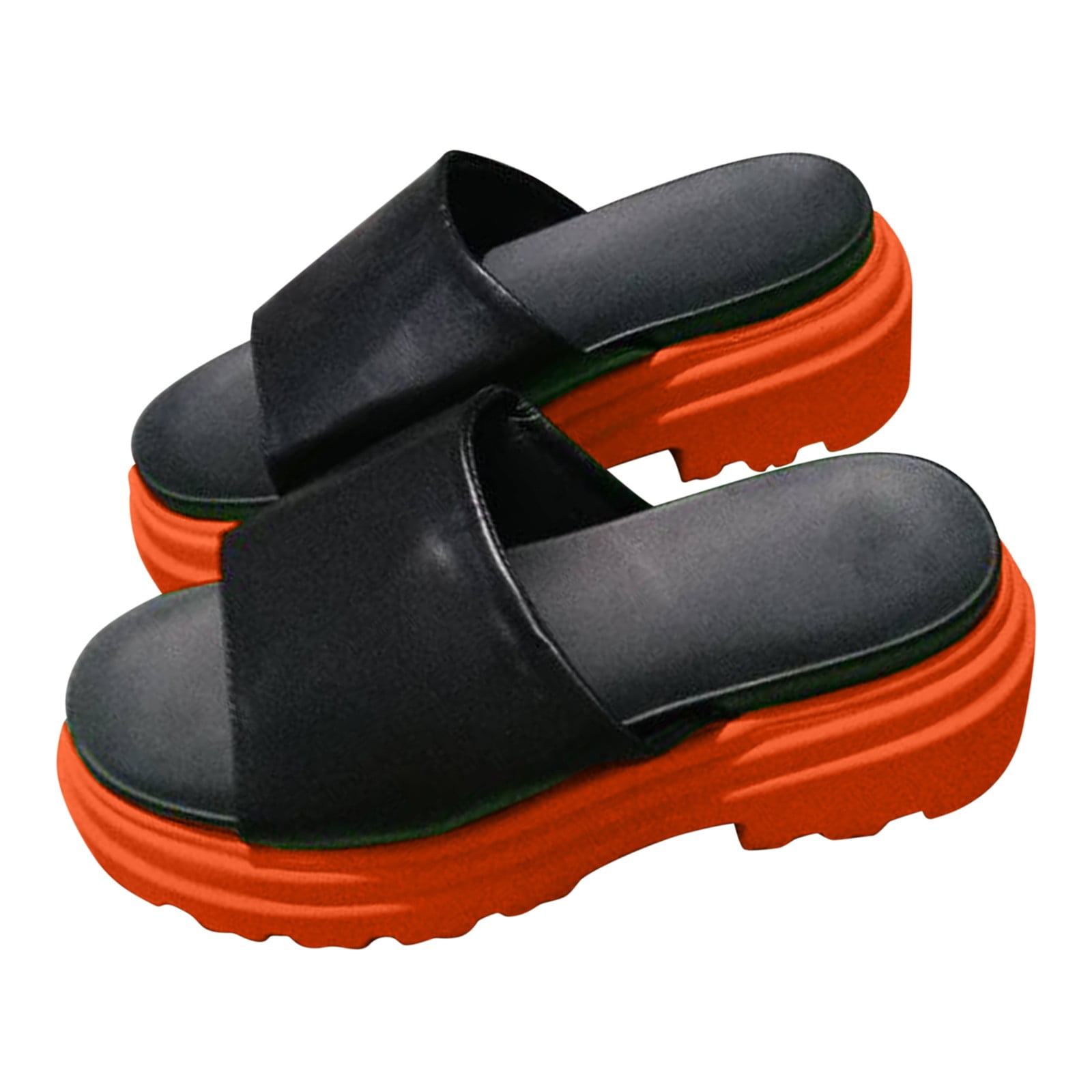 Juebong Platform Slide Sandal for Womens Slip On Wedge Slides Sandals ...