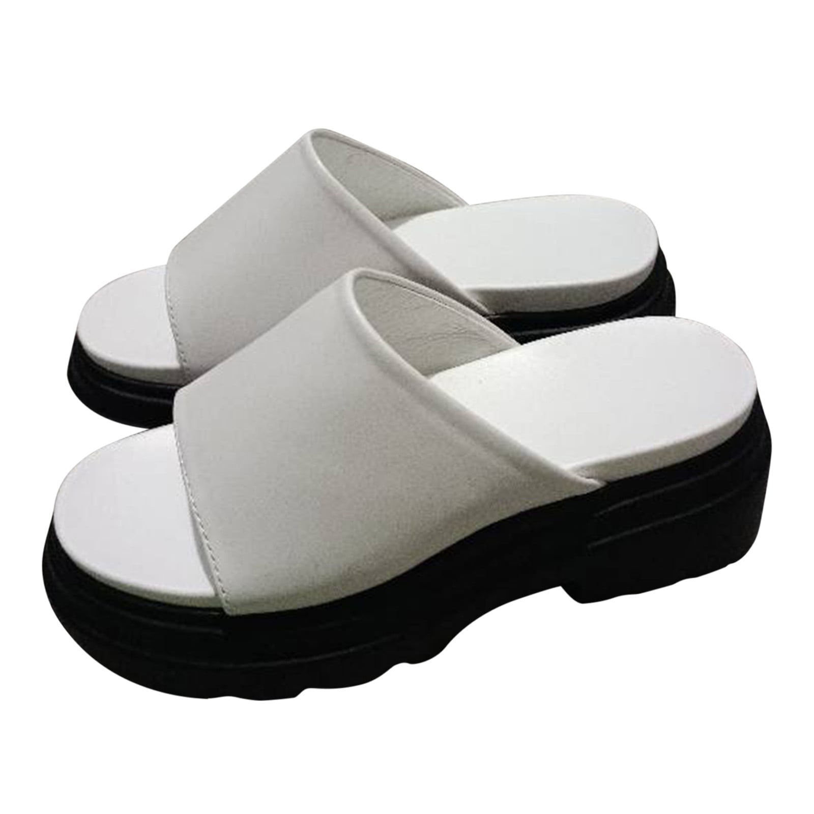 Juebong Platform Slide Sandal for Womens Slip On Wedge Slides Sandals ...