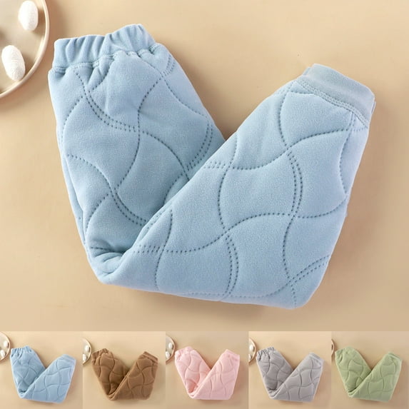 Juebong Puffer Pants for Girls Boys Elastic Waist Cotton Cinch Bottom ...