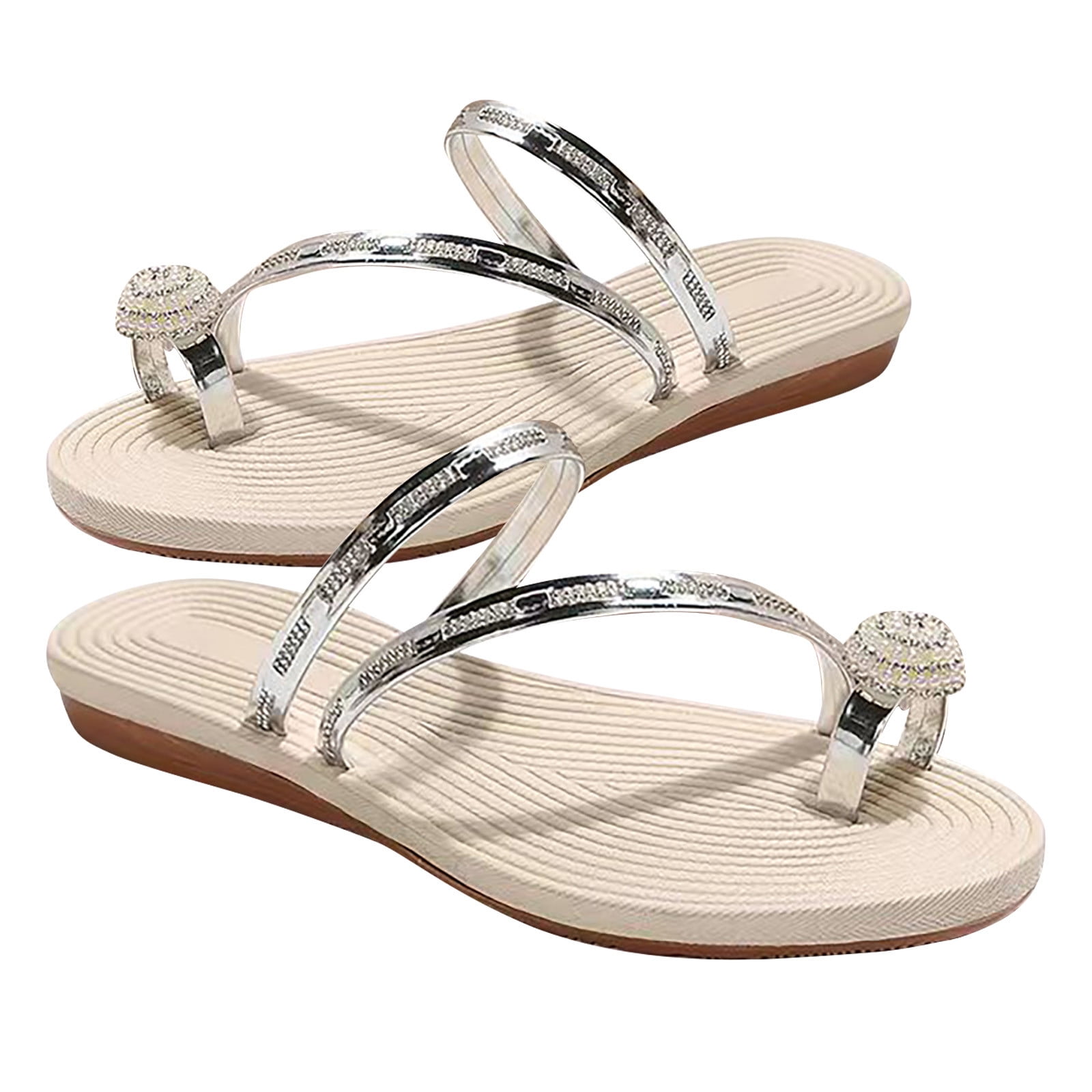 Juebong Sandals clearance Boho Slide Sandals for Women Girls Dressy Low ...