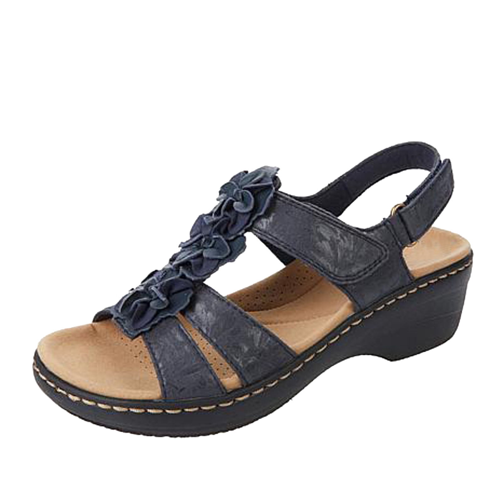 Juebong Sandals for Womens Wedge Sandals Open Toe Summer Orthopedic ...