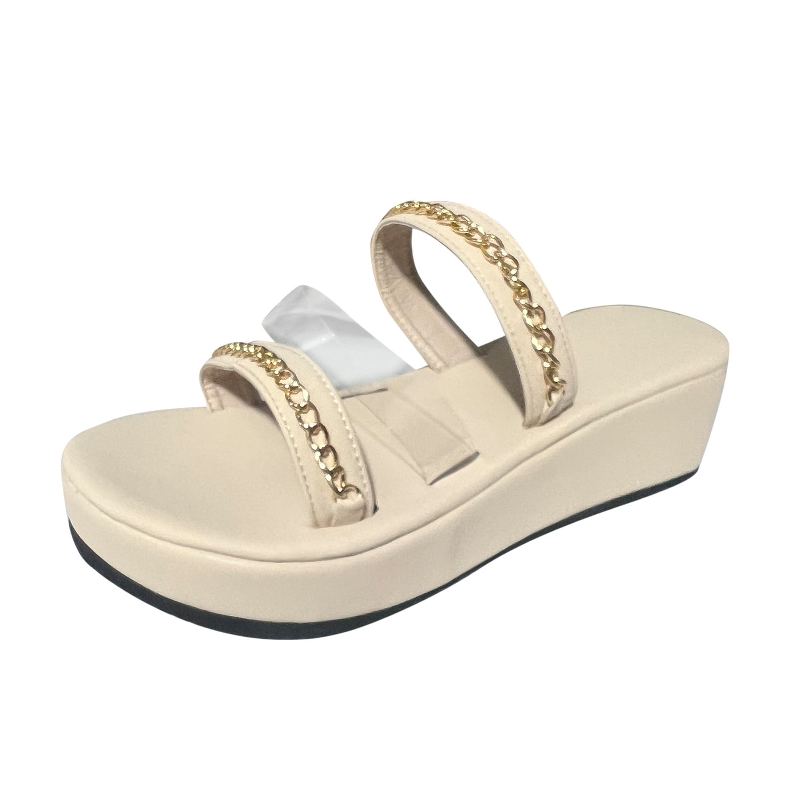Juebong Wedge Sandals for Women Dressy, Slip on Platform Slides Sandals ...