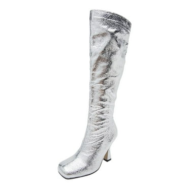 Silver Glitter Gogo Boots Girls' Child Accessory - Walmart.com