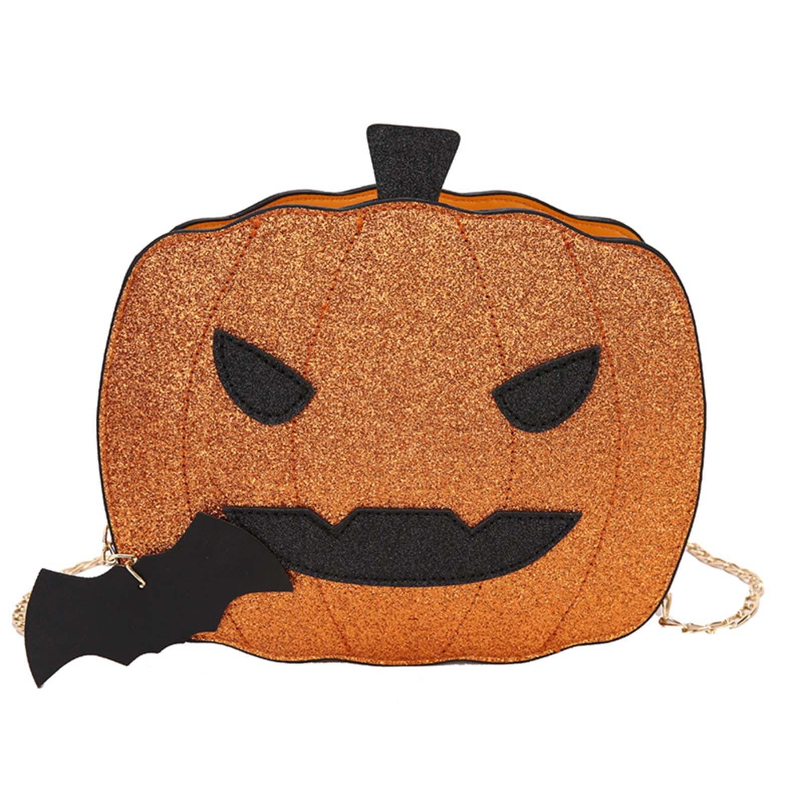 Juebong Women Pumpkin Crossbody Bags Halloween Novelty Shoulder Chain ...