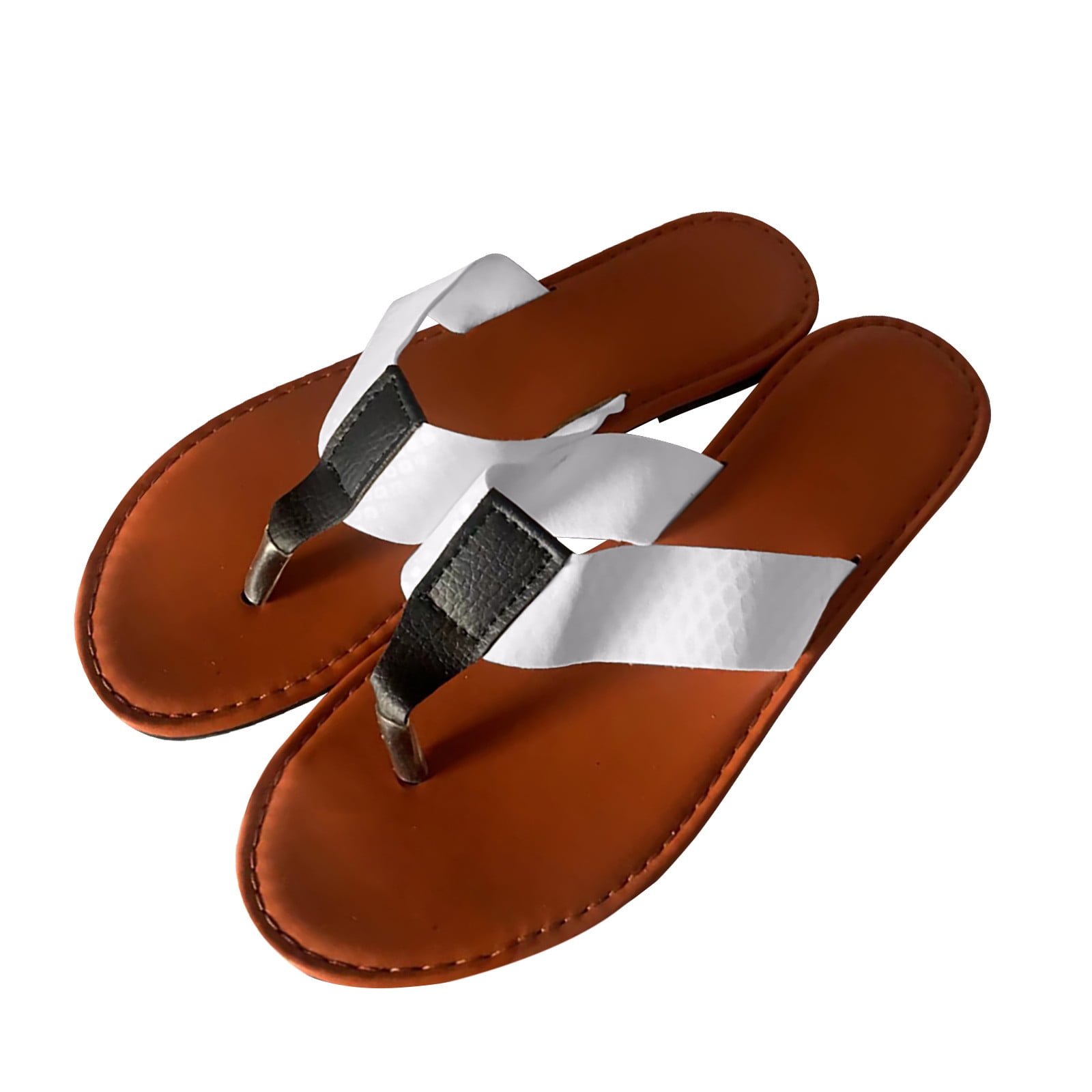 Juebong Women's Flat Sandals Dressy and Casual Cute Flip Flop Slide ...