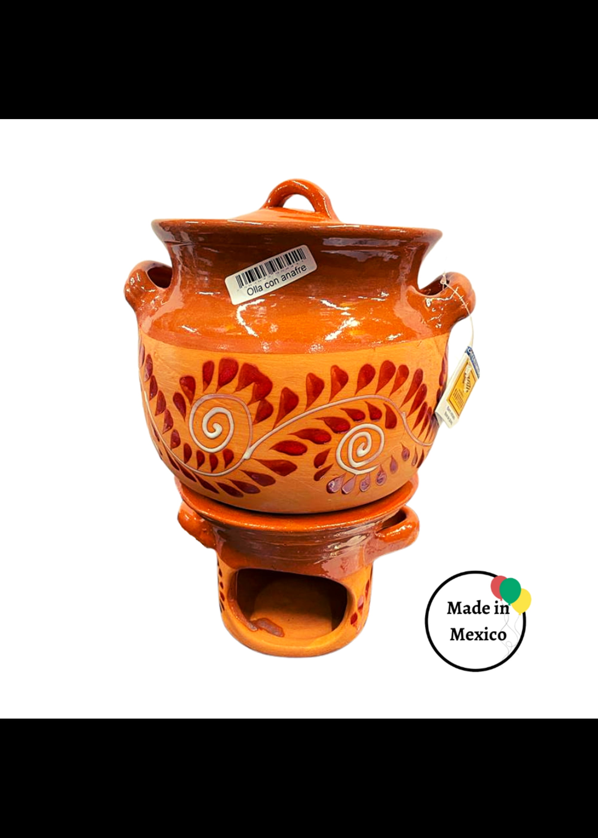 Juego de Anafre con Olla de Barro con Flores - Walmart.com