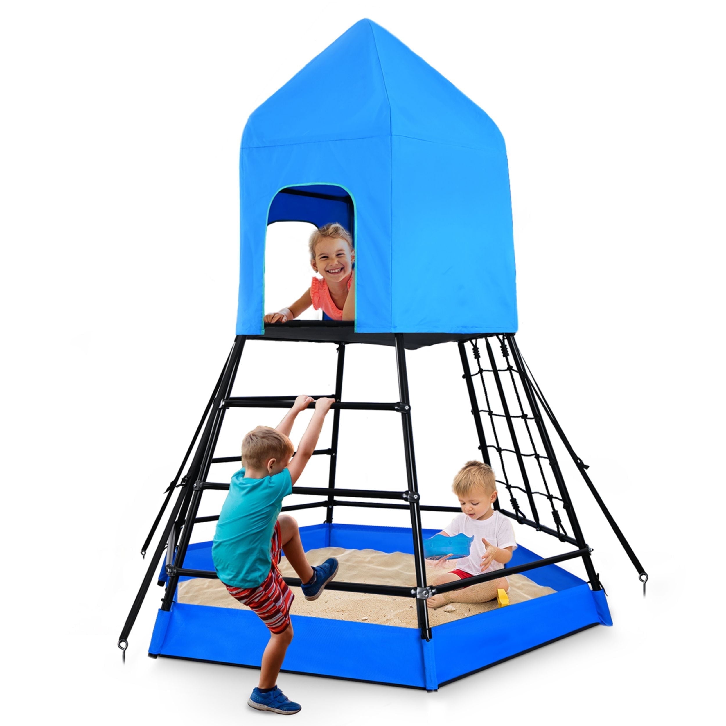 Jugader Upgraded Playground Dome for Toddlers, Outdoor Set with Monkey ...