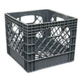 Juggernaut Storage 16QT Heavy-Duty Plastic Square Milk Crate Gray ...
