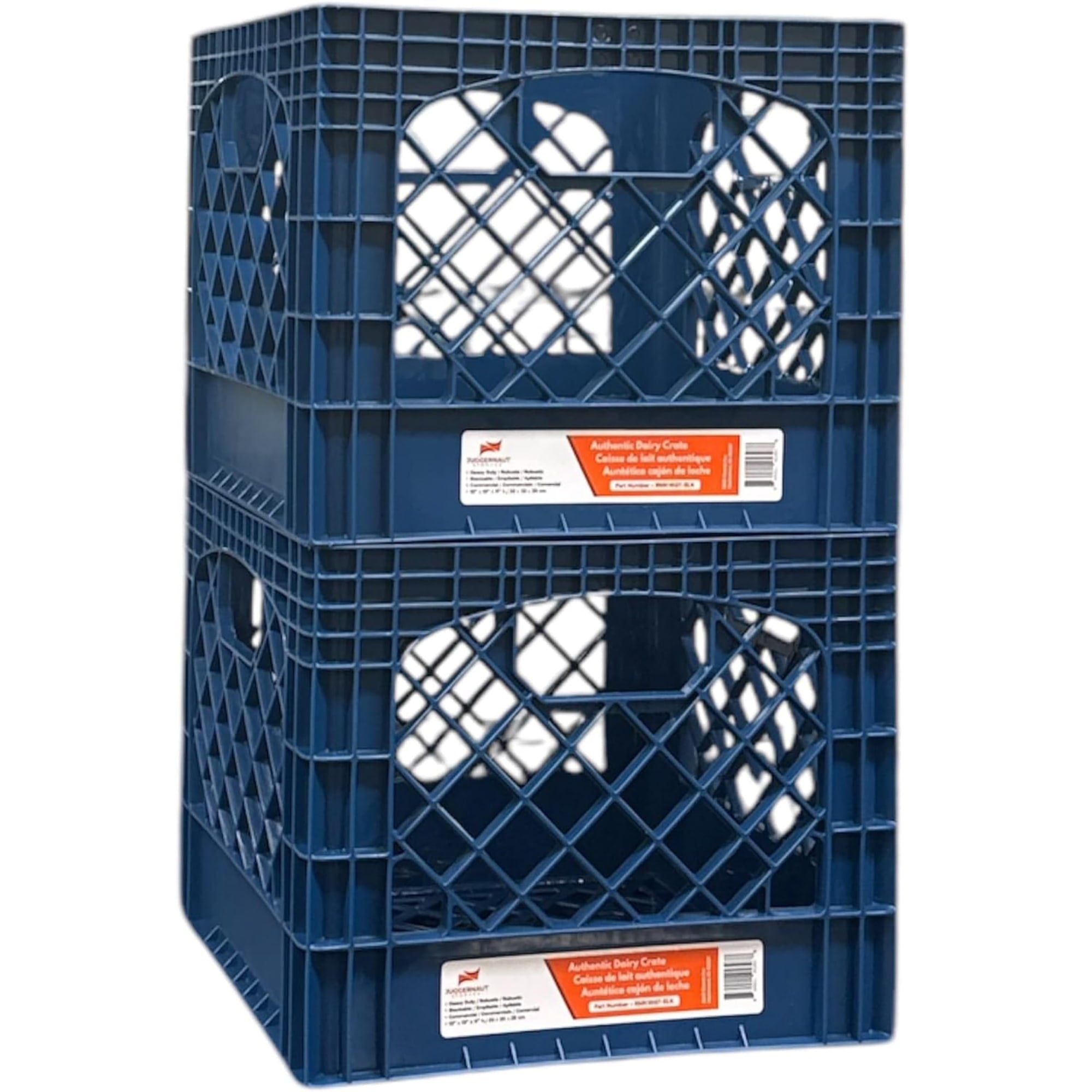 Juggernaut Storage: Milk Crate 2pk - 16 Qt, Blue - Multi-Purpose ...
