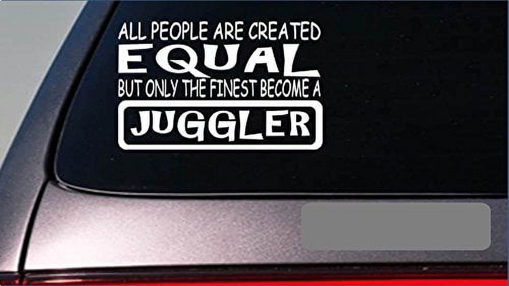 Juggler equal Sticker *G669* 8" vinyl juggle circus clown magician ...