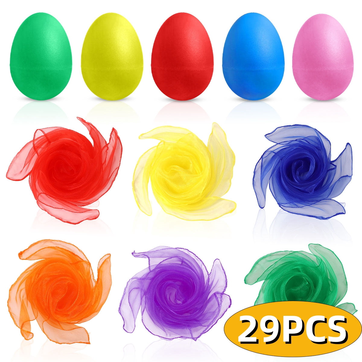 Juggling Scarves Silk Play Scarves Dance Accessories with Shaker Egges ...