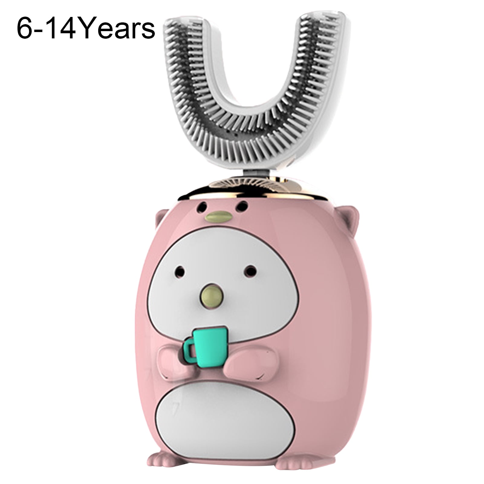 Juhai Kids Ultrasonic Toothbrush U-Shaped Head Cartoon Design Mini ...