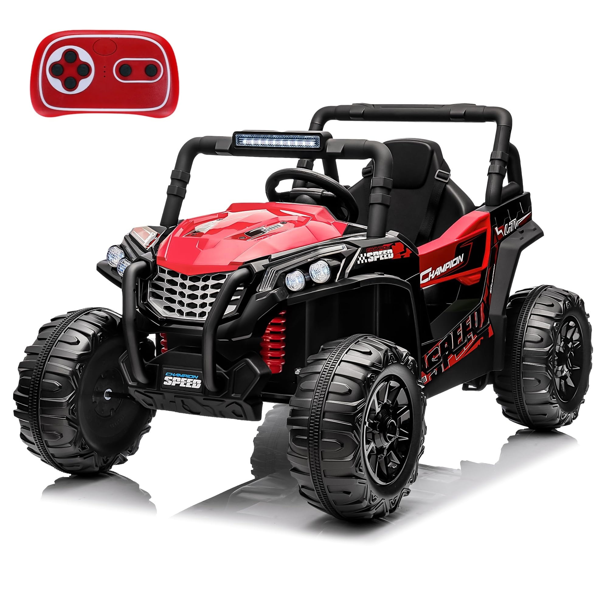 Juibresa 12V Kids Electric UTV Ride On Car with Remote Control, LED ...