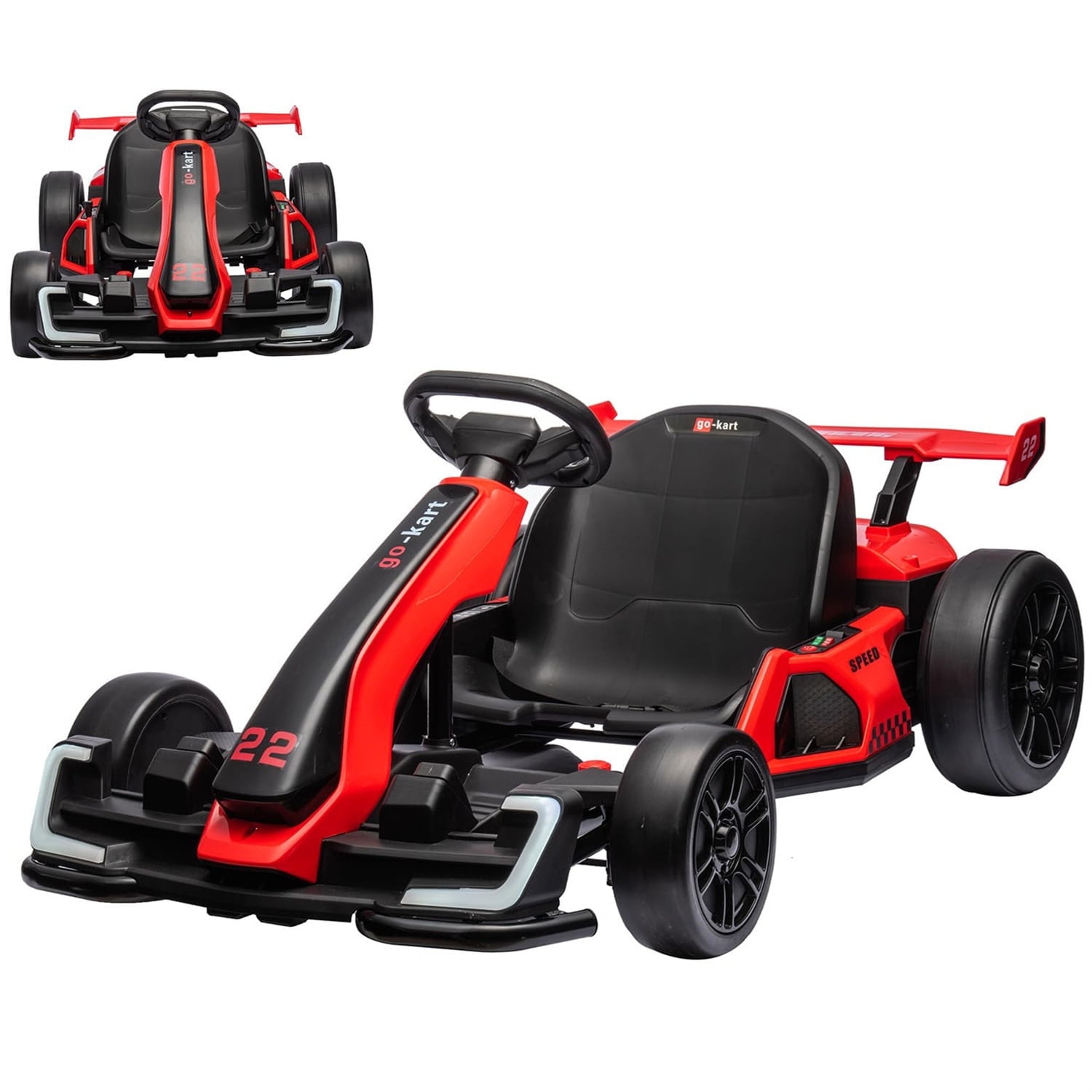 Juibresa 24V Go Karts for Kids,Electric Go Kart Kids Pedal Cart with ...