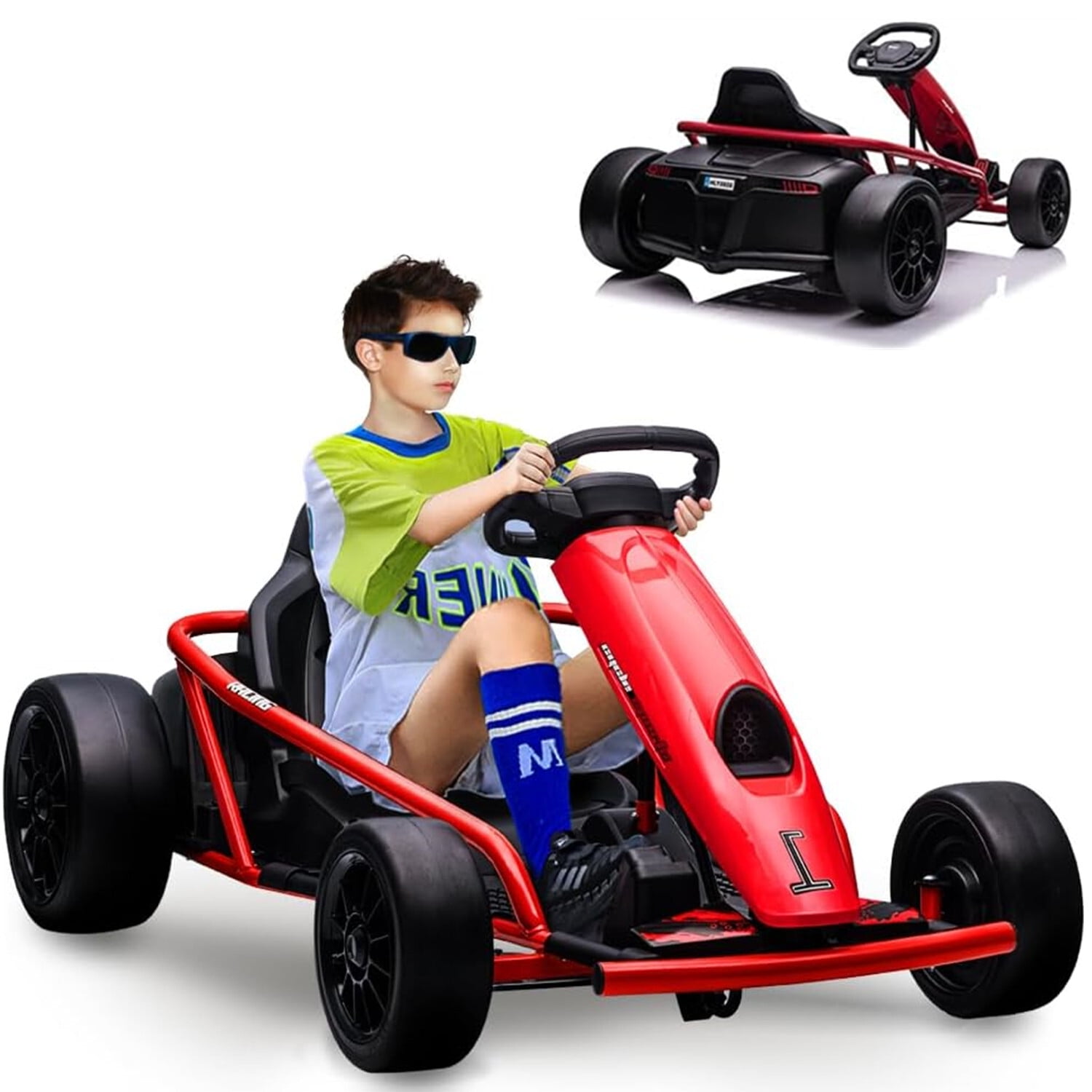 Juibresa Go Kart for Kids Teens,24V Drifting Go Kart Ride On Toy with ...