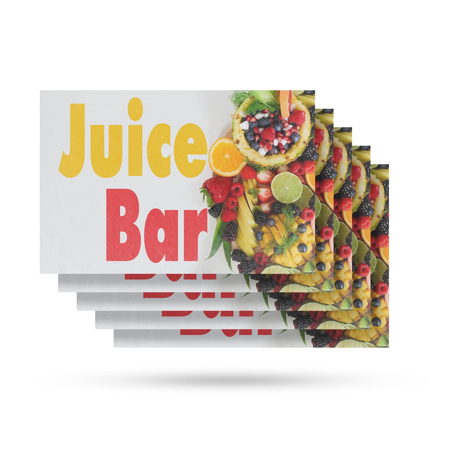 Juice Bar Vinyl Decal 5 Pack of 18 Inch x 24 Inch Weatherproof Heavy ...