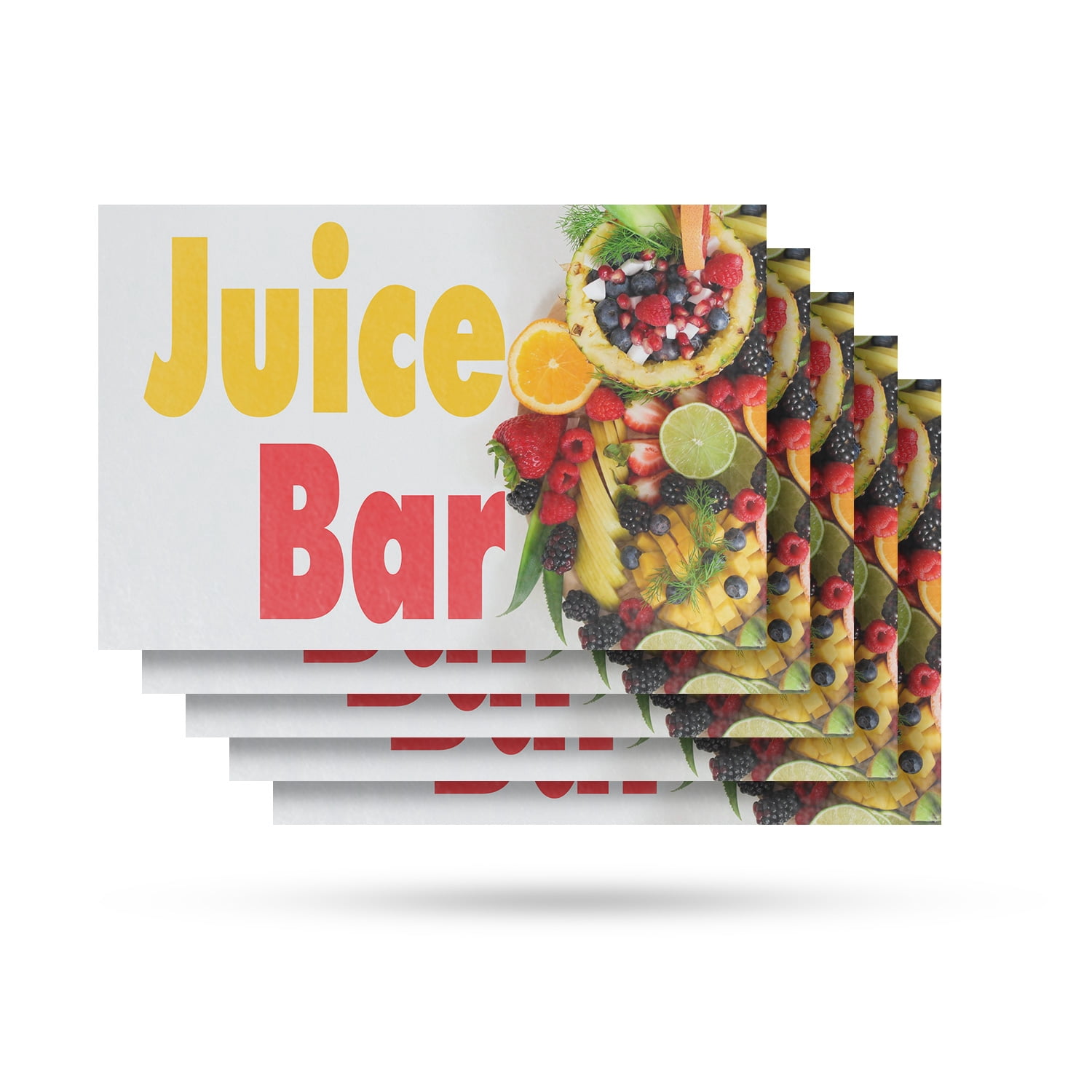 Juice Bar Vinyl Decal 5 Pack of 24 Inch x 36 Inch Weatherproof Heavy ...