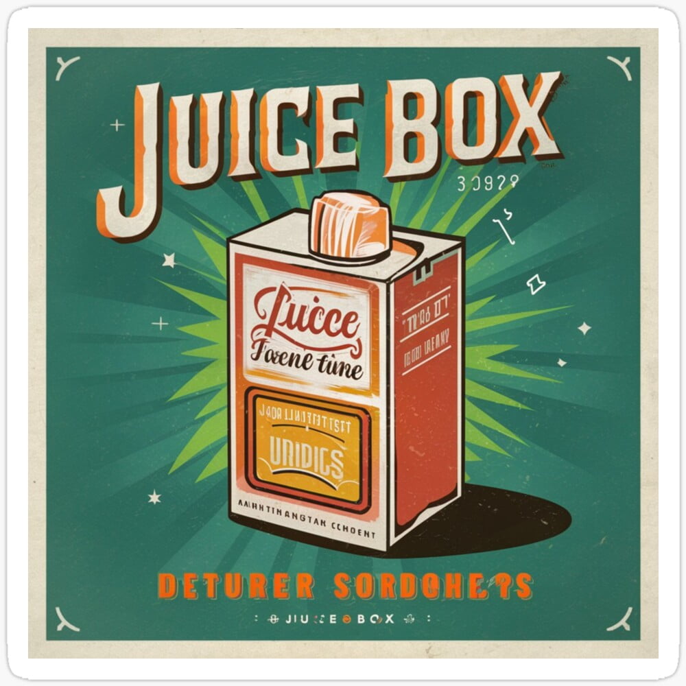Juice Box Sticker Phone Decal Water Bottle Stickers Car Decals, Laptop ...