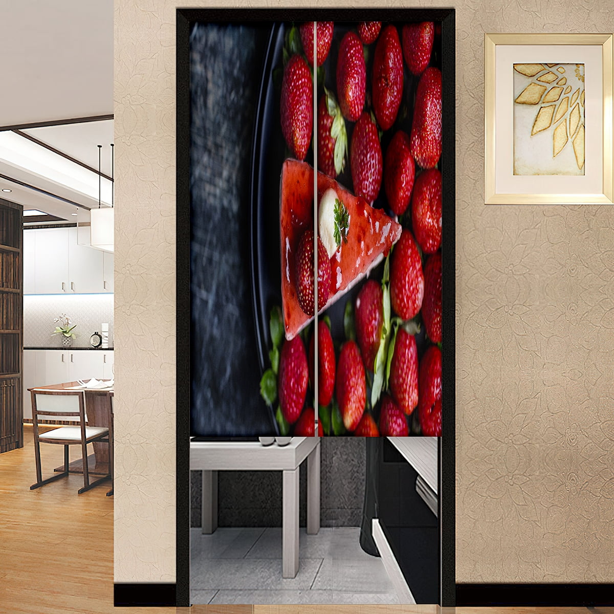 Juice Fruit Strawberries Delicious Door Curtain Japanese Style Bedroom ...
