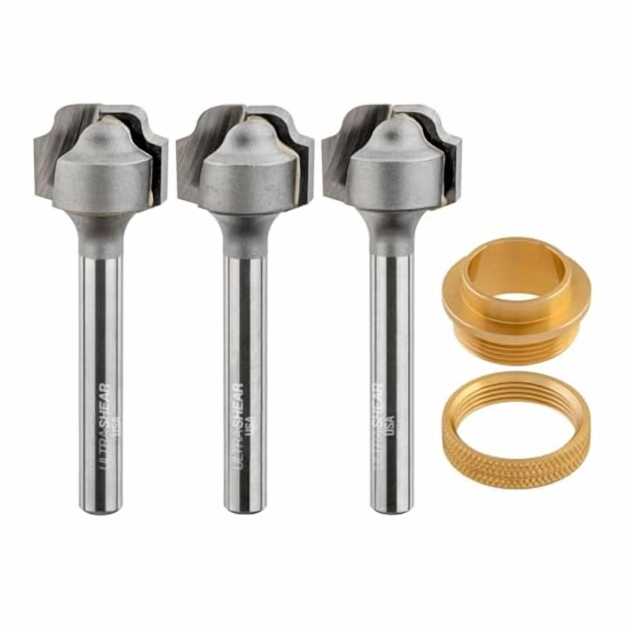 Juice Groove Router Bits, 4 Piece Set with Template Guide Bushing ...