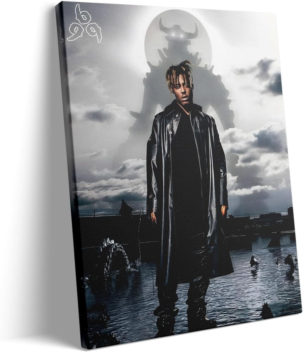 Juice WRLD Canvas Wall Art - 11X14 inch Dark Fantasy Rapper Artwork ...