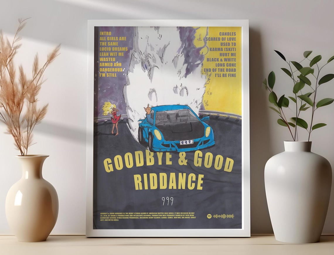 Juice WRLD - Goodbye & Good Riddance Album Cover Poster | Minimalist ...