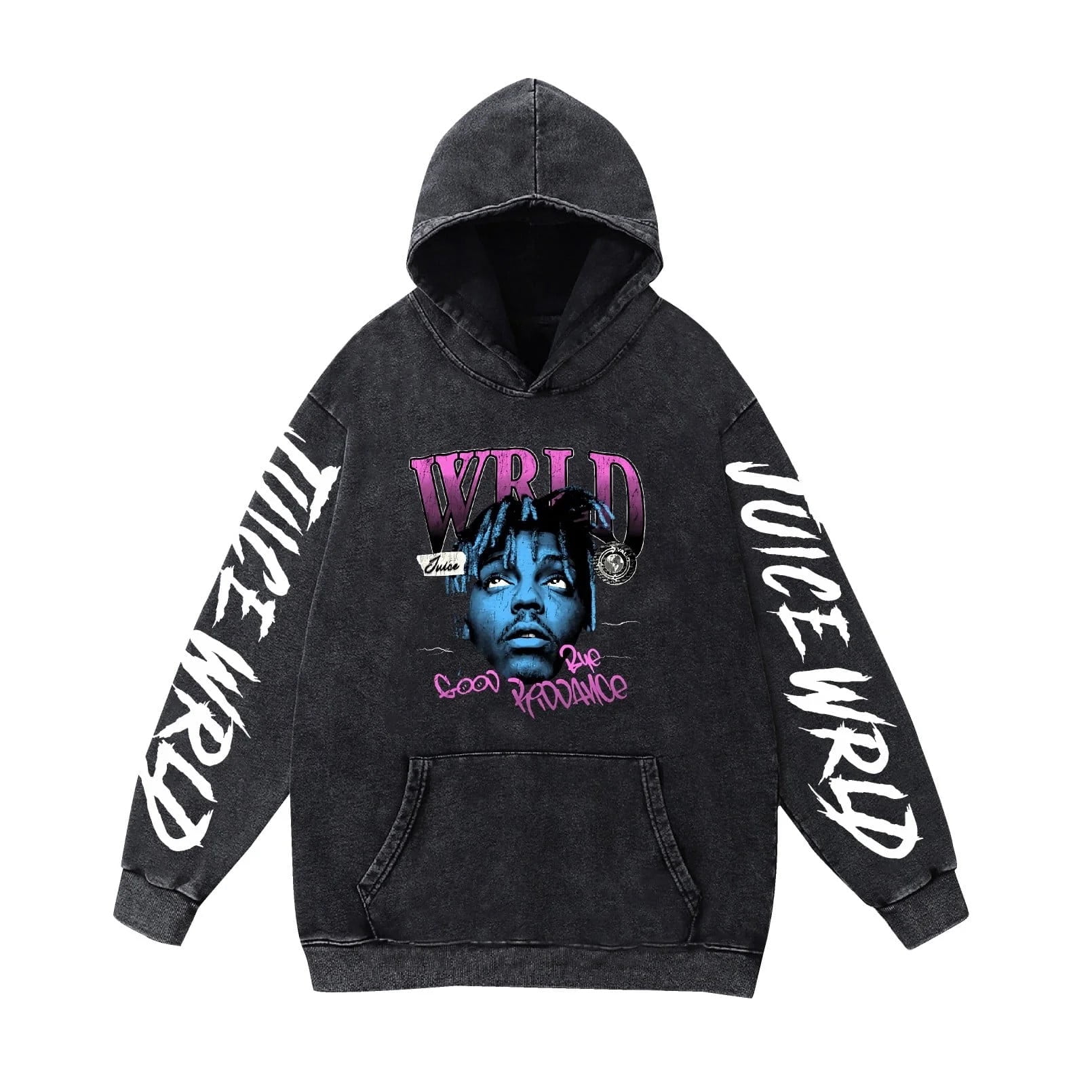Juice Wrld Hip-Hop Merch Unisex Oversized Cotton Fleece Hoodie - Washed ...