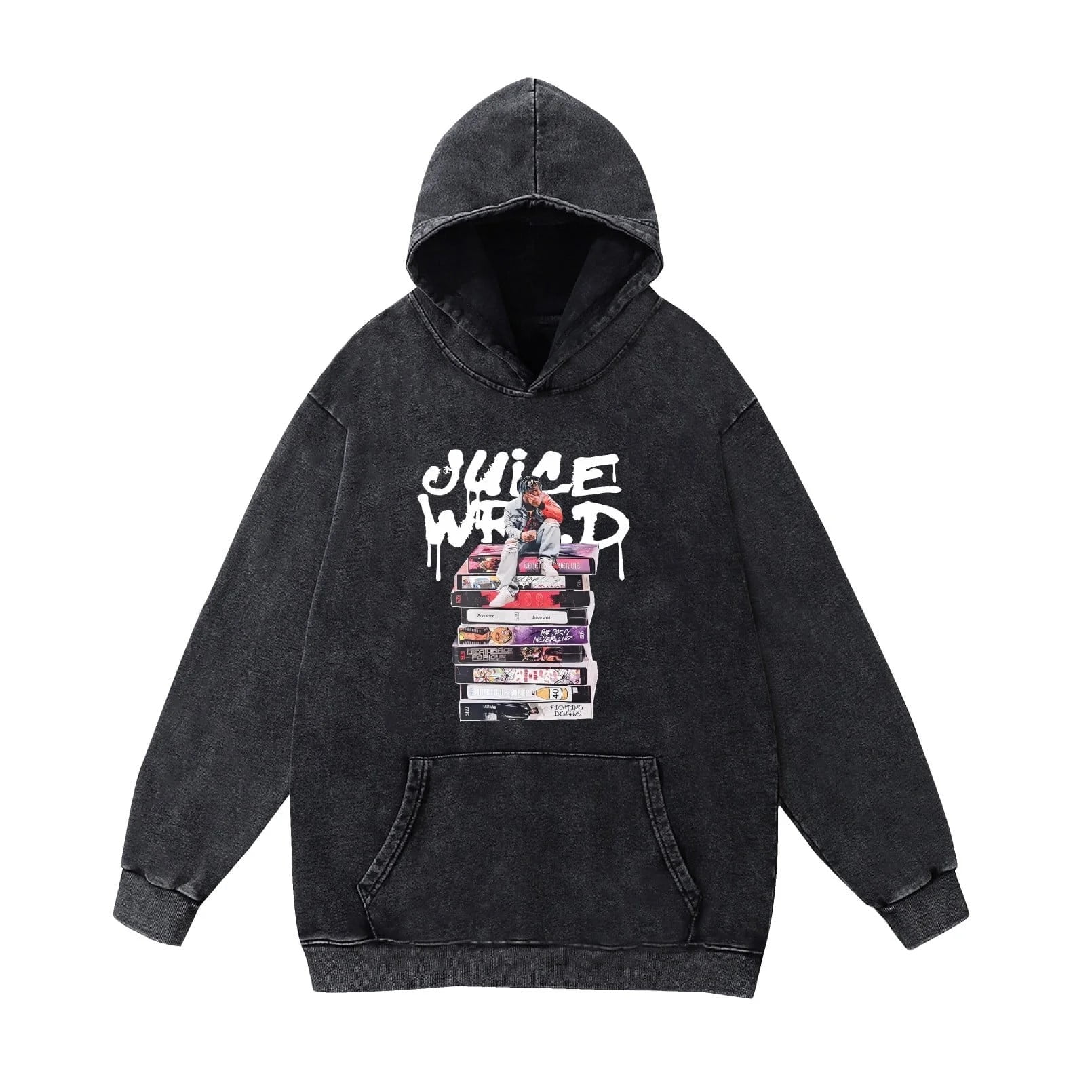 Juice Wrld Hip-Hop Merch Unisex Oversized Cotton Fleece Hoodie - Washed ...
