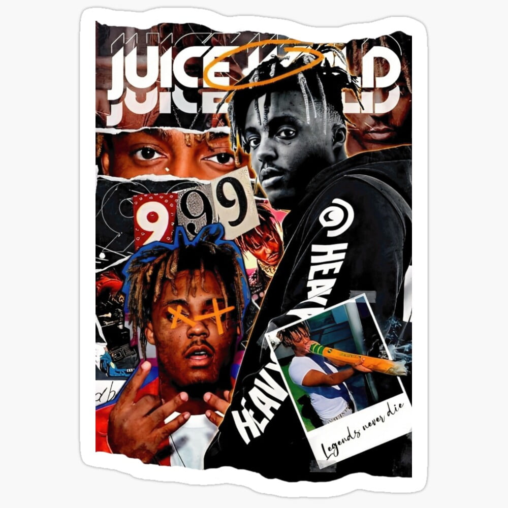 Juice Wrld Sticker Phone Decal Water Bottle Stickers Car Decals, Laptop ...