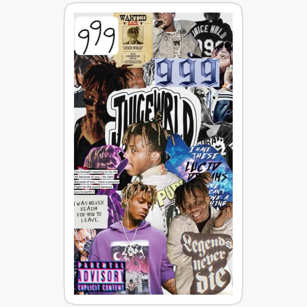 Juice Wrld Sticker Phone Decal Water Bottle Stickers Car Decals, Laptop ...
