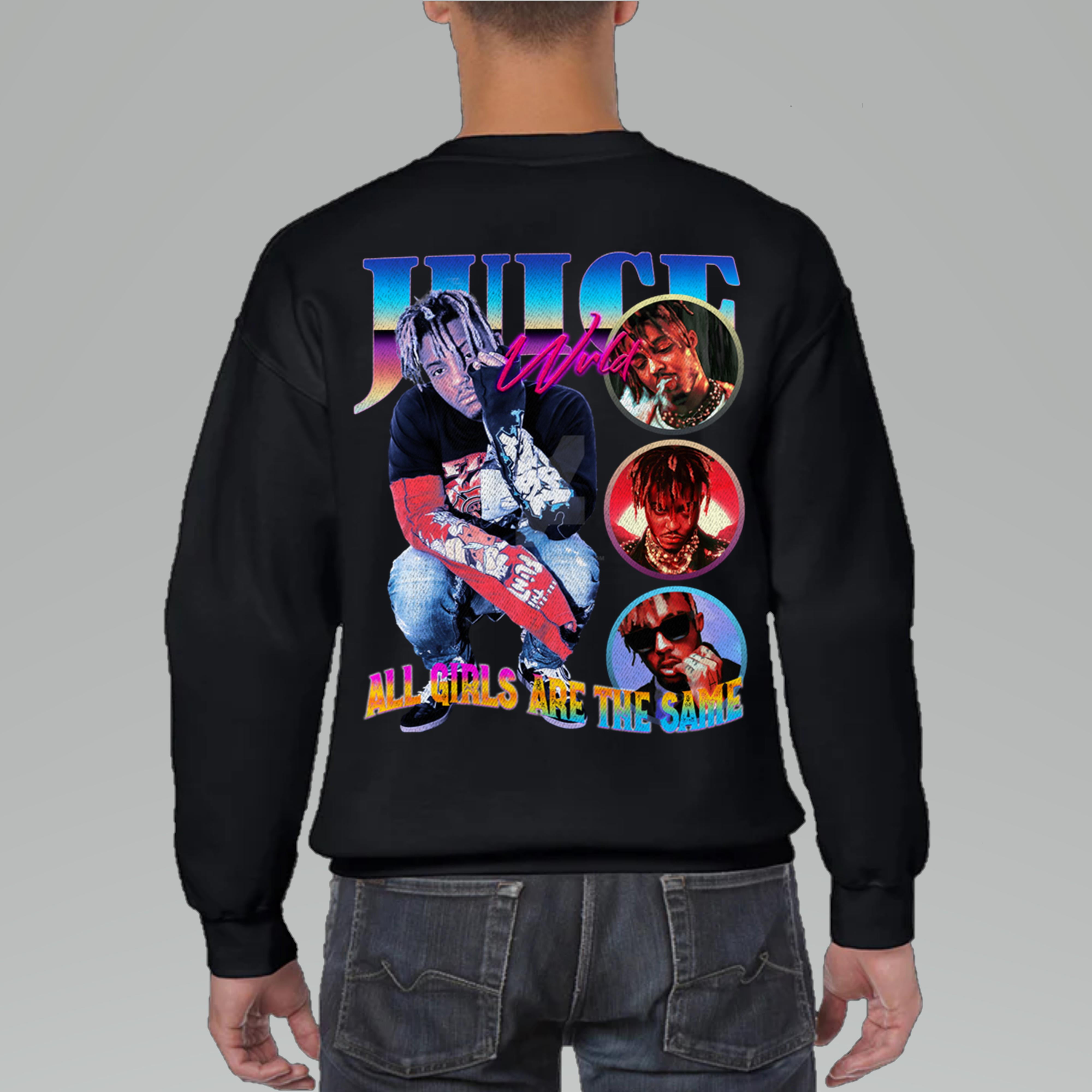 Juice Wrld Sweater Back Side, Unisex Sweater Back Side for Men and ...