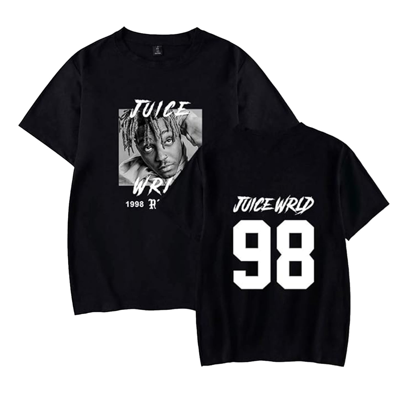 Juice Wrld T-shirts Men Women Rapper Hip Hop Pattern T-shirts Casual Streetwear Summer Crew Neck ...