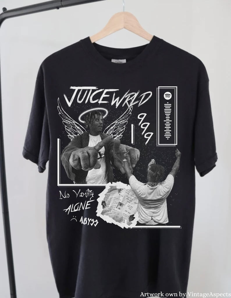 Juice Wrld Vintage Shirt, BACK, juice wrld rapper shirt, juice wrld ...