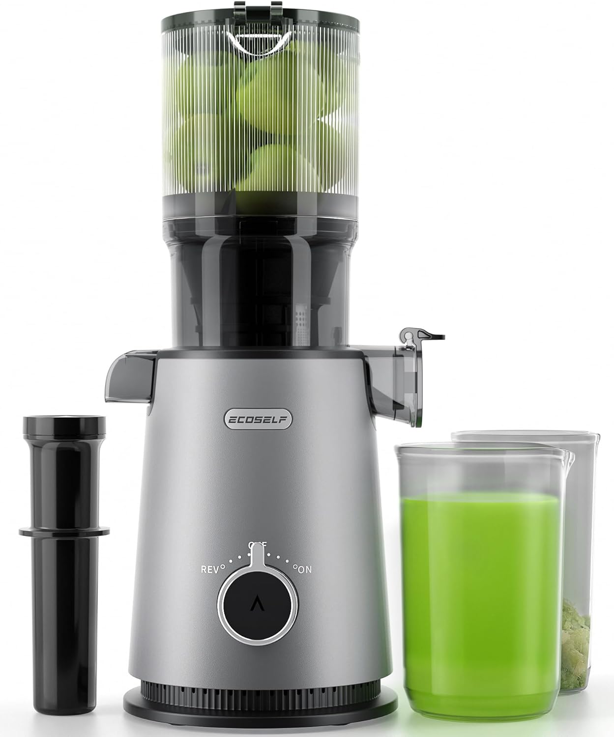 ECOSELF Compact Electric Juicer Machine with 4.35" Wide Mouth, High ...